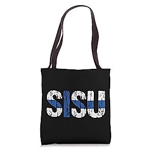 Sisu Finnish Flag Finland Suomi Distressed Gift Tote Bag