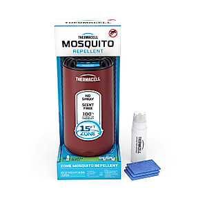 Thermacell Mosquito Repeller Patio Shield; Includes 12-Hour Refill; Highly Effective Mosquito Repellent for Patio; Bug Spray Alternative; Scent Free; No Candles or Flames