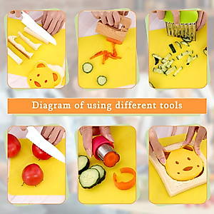 VERTGB 12 Pcs Kids Knife Set,Wooden Kids Kitchen Knife,Kids Knives for Real Cooking,Plastic Kids Knife with Cutting Board,Serrated Edges Toddler Knife,Potato Slicer,Y Peeler,DIY Mold
