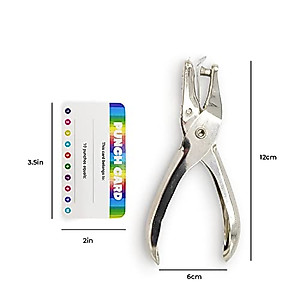 EBOS Punch Cards, Pack of 200 Reward Punch Cards 2 x 3.5" with Handheld Puncher, Reward Incentive Award for Kids, Behavior Punch Cards for Classroom, Students, Teachers, Business Loyalty Cards