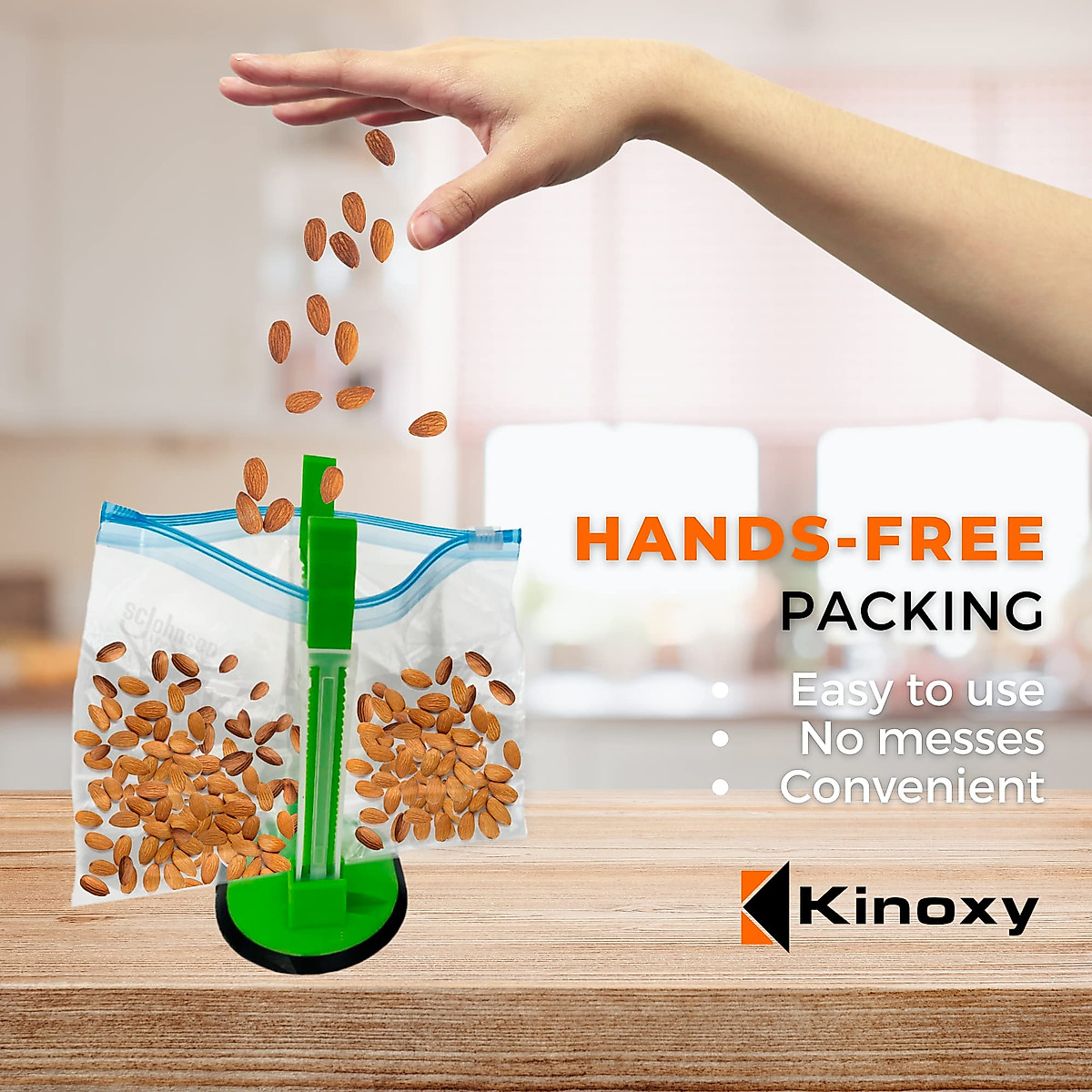 Baggy Rack Holder For Food Prep Bag, Freezer Hands Free Baggy Rack Holder, Snack Sandwich Quart Meal Prep Bag Holder, Bag Storage Box Organizer & Label Stickers Included