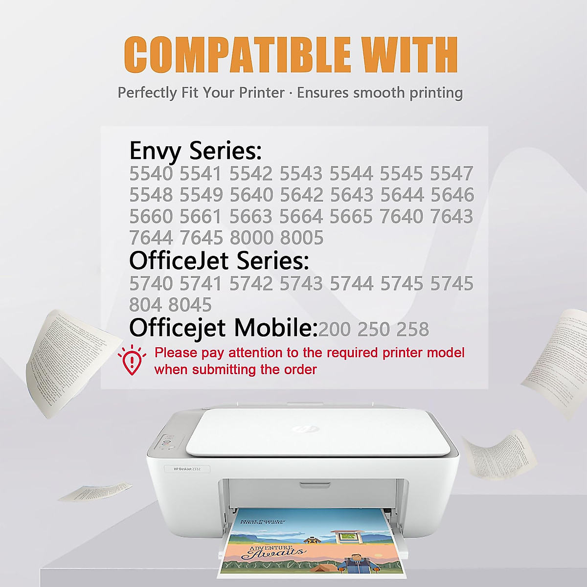 62XL Ink Cartridges Replacement for HP 62 Ink Cartridge Compatible for Envy 5540 5549 5640 5660 7640 7645 OfficeJet 5740 5741 8040 OfficeJet Mobile 250 200 Printers