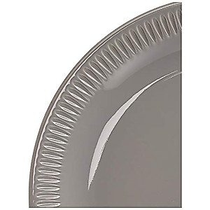 Lenox Gray Profile Stoneware 4-Piece Dinner Plate Set, 6.00 LB
