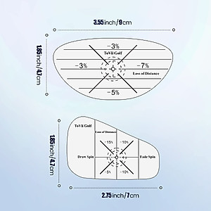 ToVii 200Pcs Golf Impact Tape Set, Self-Teaching Sweet Spot and Shot Consistency Analysis,Each 100 Pcs Club Impact Stickers for Woods and Irons, Useful Golf Training Aid Improve Swing Accuracy