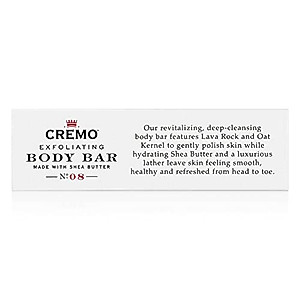 Cremo Bourbon & Oak Exfoliating Body Bars (3-Pack) - A Sophisticated Blend of Distiller’s Spice, Fine Bourbon and White Oak