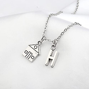 KEYCHIN Singer Album Inspired Necklace Music Album Fans Gifts H & House Charm Jewelry For Singer Fans (H & House NK)
