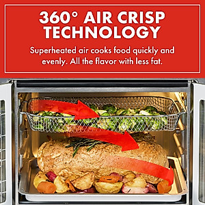 Emeril Lagasse 26 QT Extra Large Air Fryer, Convection Toaster Oven with French Doors, Stainless Steel