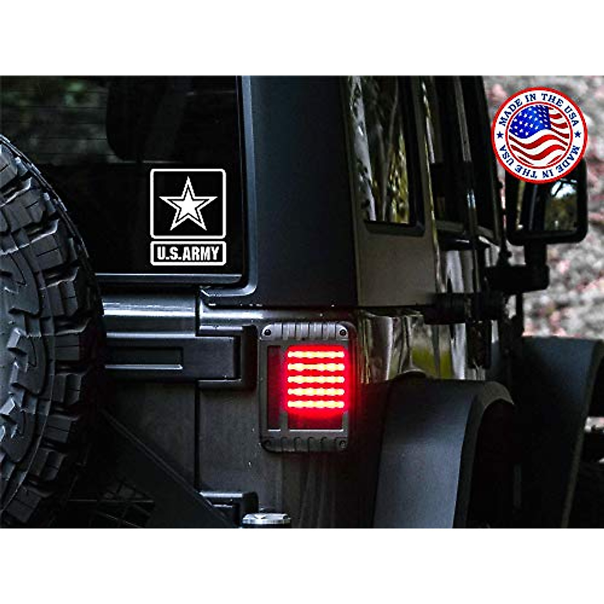 Sunset Graphics & Decals U.S. Army Decal Vinyl Car Sticker | Cars Trucks Vans Walls Laptop | White | 5.5 Inches | SGD000214