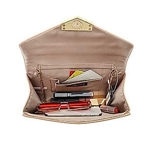 CHARMING TAILOR PU Clutch Purse for Women Evening Bag Chic Clutch Handbag for Special-occasion (Taupe)