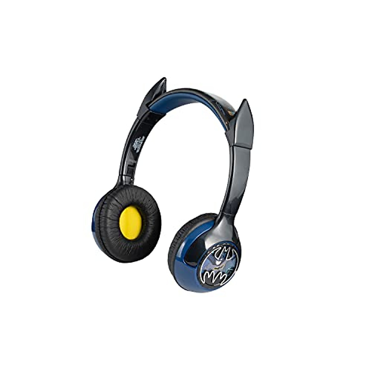 eKids Batman Kids Bluetooth Headphones, Wireless Headphones with Microphone Includes Aux Cord, Volume Reduced Kids Foldable Headphones for School, Home, or Travel