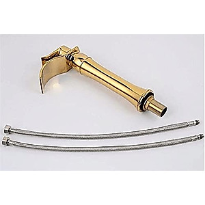 FHSRAEIP Bathroom Sink Faucet, Basin Faucets Bathroom Waterfall Faucet Single Handle Basin Mixer Tap Bath Faucet Brass Sink Hot and Cold Faucet,Bathroom Vanity Mixer