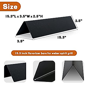 7635 Flavorizer Bars 15.3 Inch and 18 Inch 69785 Tube Burner for Weber Spirit Grill,Grill Parts for Weber Spirit II E210 Grill Part E220 S210 S220 46100001 46110001, Weber Spirit 200 (Model 2013-2017)