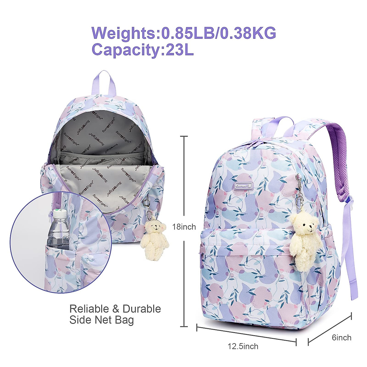 Netlmfg Mini Backpack - Kids Bags for Backpacks School - Bookbag with DIY Cute Pendant - Lightweight Waterproof Back pack with Chest strap- School Bags for Boys Girls(Girl Boy 6+ Years)