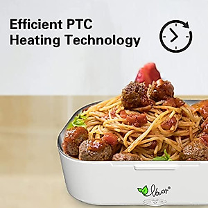 Vovoir Electric Heating Lunch Box 60W 110V/12V/24V 3 in 1 Portable Food Warmer Lunch Heater for Car Truck Home Work,Heated Lunch Boxes for Adults-Leak Proof,Removable Stainless Steel Food Container