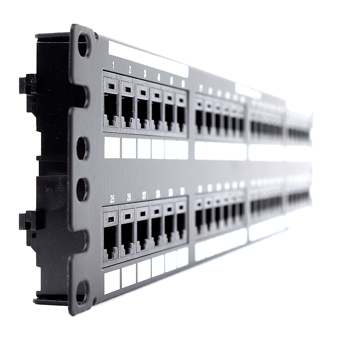 Panduit DP485E88TGY Category-5E 48-Port Flat Punchdown Patch Panel, Black