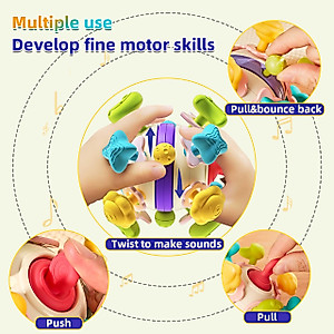 BAHIAKLO Baby Teether - Sensory Toys for 0-18 Months, Montessori Learning & Developmental Toys