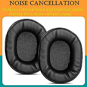 TaiZiChangQin SHP 2600 Upgrade Ear Pads Memory Foam Cushion Replacement Compatible with Philips SHP2600 SHP-2600 Headphone ( Protein Leather Earpads )