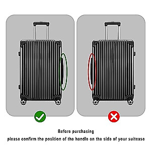 CYCFORCE Luggage Cover Set Clear PVC Luggage Cover & 2-in-one Luggage Strap Thickened Suitcase Cover 28 Inch Luggage Protector for Wheeled Suitcase (28-Inch)