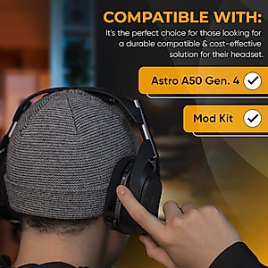 SplashNColor A50 Support Brace Clamps Upgrade for Cushion - Enhance Your Headphone Comfort with Durable and Secure Fit - Compatible with Astro A50 Gen. 4 and Mod Kit - 2 Pack Black