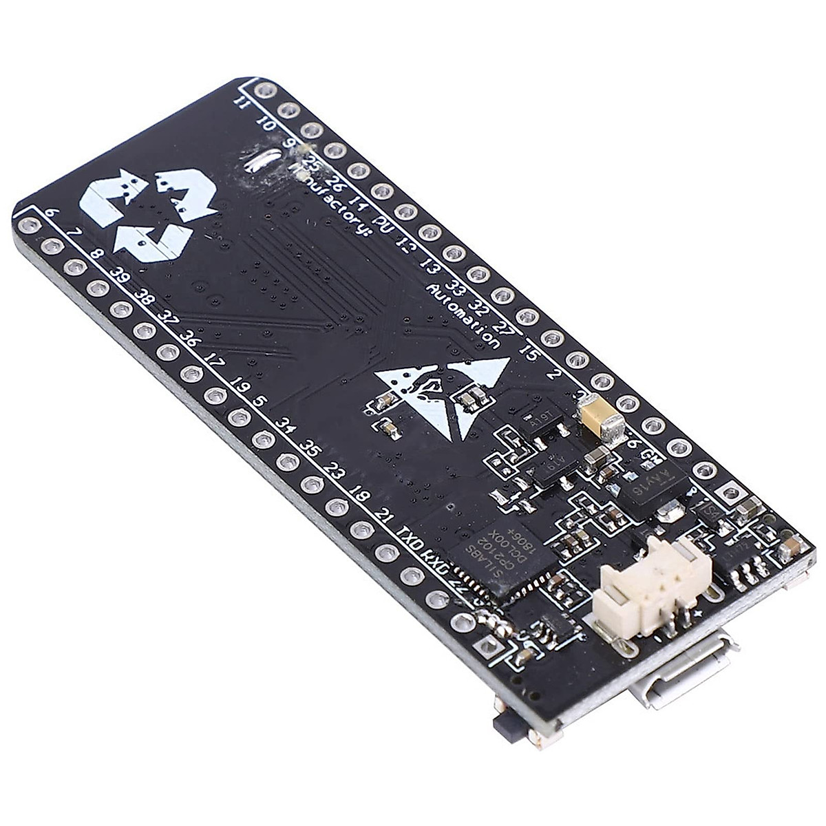 0.96in OLED Display Development Board Set, SX1276 Chip ESP32 MCU Module Pin Sticker 20Pin Row Pin Kits wirh Micro USB and Antenna Interface (915MHZ)