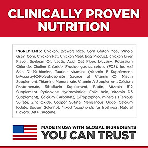 Hill's Science Diet Dry Cat Food, Adult, Sensitive Stomach & Skin, Chicken & Rice Recipe, 7 lb Bag