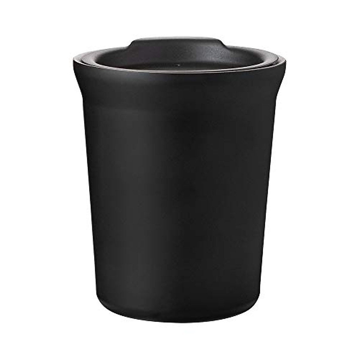 Simply Green Solutions Hot or Cold - 8 oz. Double Wall Stainless Steel Copper Vacuum Insulated Car Cupholder Fit Tumbler with Lid - Matte Black