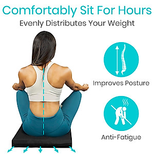 Vive Wheelchair Cushion - Gel Seat Pad for Coccyx, Orthopedic Back Support, Sciatica & Tailbone Pain Relief - Waterproof Cover + 4 Layer Foam Support and Comfort - for Pressure Sores and Ulcers