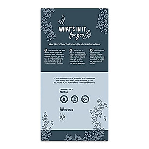 Seventh Generation Ultra Thin Pads, Overnight with Wings, Chlorine Free, 28 Count (Packaging May Vary)