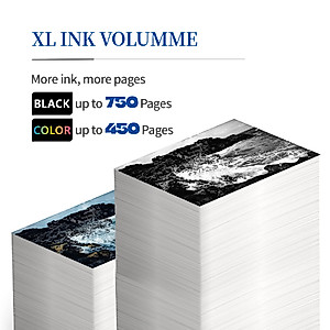 INKCLOUD Remanufactured Ink Cartridges Replacement for HP 67XL Printer Ink for 2700 2700e 2755 2755e 4100 4100e 4155 4155e 6000 6055 6055e 6400 6455e 6458e Printer (1 Black 1 Tri-Color, 2Pack)