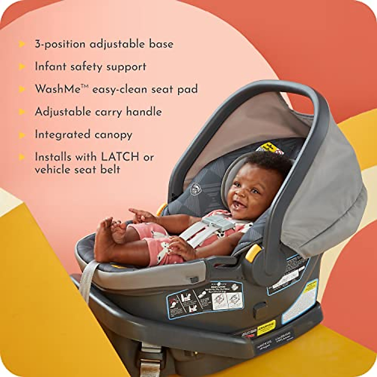 Century Carry On 35 Lightweight Infant Car Seat, Berry