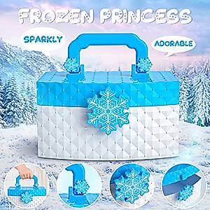 Kids Makeup Kit for Girls, Washable Makeup Kit For Little Girls Princess Real Cosmetic Beauty Set, Gifts for Toddles Girl Pretend Play, Frozen Makeup Set for Girls Toys for 3 4 5 6 7 8 Years Old Girls