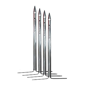 Pit Barrel Cooker Vertical Skewers | 4 Stainless Steel 10" Reusable Skewers | Barrel Smoker Hanger Kabab Skewers for Meat and Veggies | Set of 4