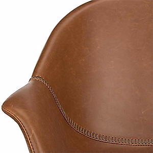 Safavieh Home Ember Light Brown Faux Leather and Black Office Chair