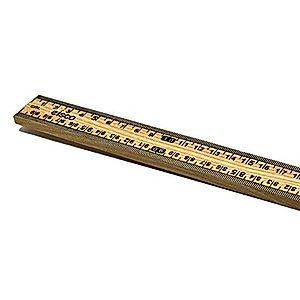 Meter Stick, One Meter, Hardwood - Graduated Edges - Horizontal Reading - Centimeters and Millimeters - Eisco Labs