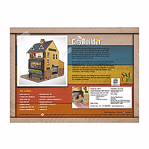 The CityBuilder Corner SUPERMART Cardboard Model Making Kit - O Scale Model Railroad Building
