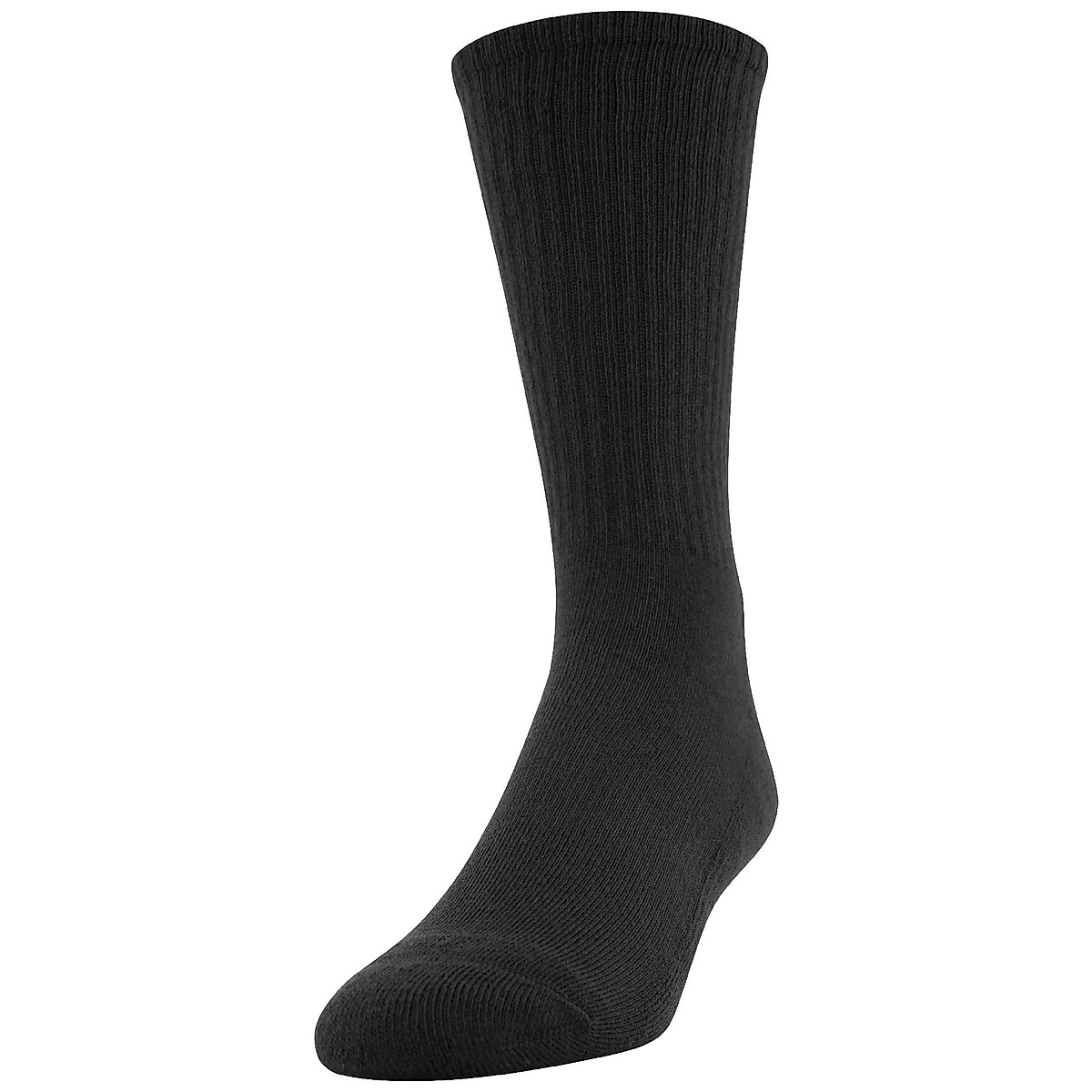 Gildan mens Performance Crew Socks, 12 Pairs Socks, Black, Large US