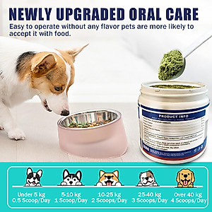 ColEaze Dog Teeth Cleaning Powder,Herbal Dog Dental with Breath Freshener,Plaque Remover for Teeth Dog Targets Tartar & Bad Breath,Healthy Mouth for Dogs