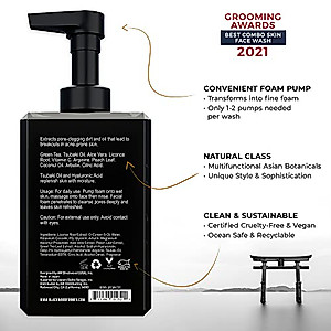 Blackwood For Men X-Punge Foaming Face Wash - Organic & Natural Acne Facial Cleanser For Oily to Normal Skin - Deep Cleanse for Exfoliation - Paraben Free, Sulfate Free, & Cruelty Free (7.32 oz)