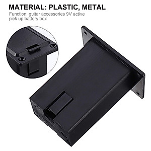 3pcs Pickup Battery Box 9V Plastic Guitar Active Battery Case Holder for Guitar Bass Pickup Replacement Tool (Black)