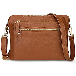 Uromee Crossbody Bags for Women Genuine Leather Small Adjustable Shoulder Purse Travel