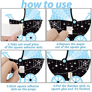 Halloween A Baby is Brewing Decorations Halloween Baby Shower Centerpiece Sticks 20Pcs A Little Boo Baby Shower Table Topper Decorations for Blue Halloween Pregnancy Party Decor