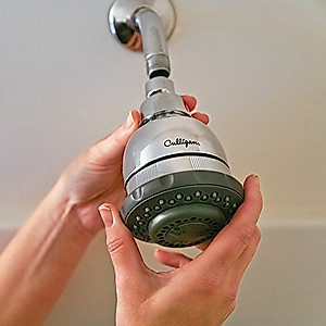 Culligan WSH-C125 Wall-Mounted Filtered Showerhead with Massage, 10,000 Gallon, Chrome, 8.5"L x 4.75"W