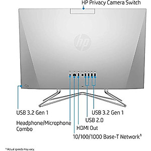 HP 24-inch All-in-One Touchscreen Desktop Computer, AMD Ryzen 5 4500U Processor, 12 GB RAM, 512 GB SSD, Windows 10 Home (24-dp0160, Silver)
