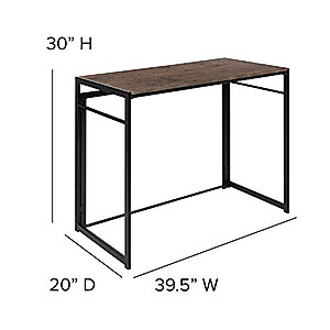 Flash Furniture Rustic Home Office Folding Computer Desk - 40"