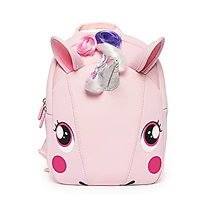 Cute Unicorn Backpack for Toddler Girls with Colorful Braid to DIY, Anti-lost Leash Suitable for 1-6 Years Kids-SUPERCUTE