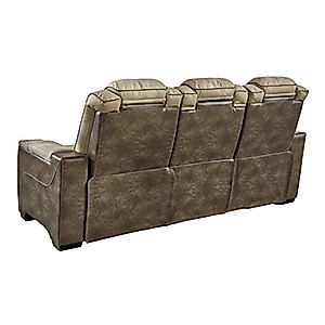 Signature Design by Ashley Next-Gen DuraPella Power Reclining Sofa with Adjustable Headrest, Sand