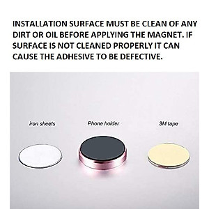 TRUE LINE Automotive Car Magnet Cell Phone Dashboard Steering Wheel Mounted Holder Mounting Kit (Black)