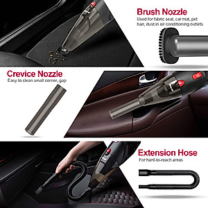 Shop-Vac 6 Gallon 3.0 Peak HP Wet Dry Vacuum+Shop·AIR Car Vacuum Cleaner, 12V/106W, Red