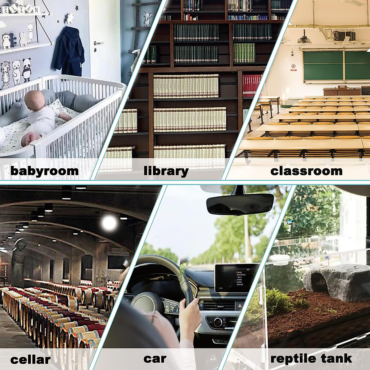 Mini Hygrometer Thermometer Digital Humidity Meter Indoor/Outdoor Humidity Monitor Reptile Thermometer for Humidors Greenhouse Garden Cellar Fahrenheit(℉)/ Celsius(℃) 2 Pack