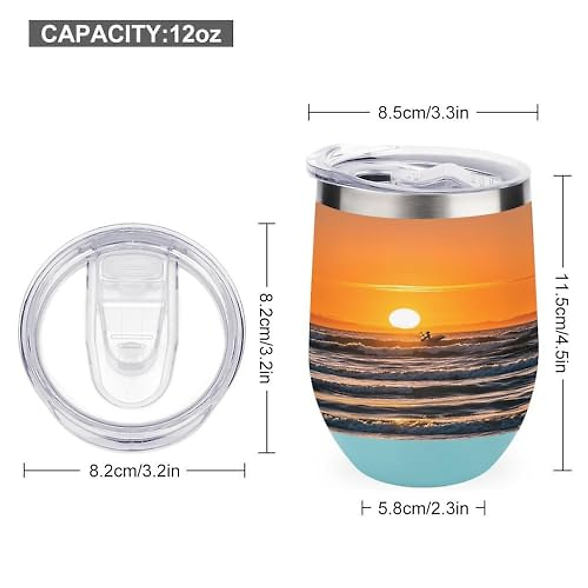 OPTKSNCU 304 Stainless Steel Insulated Cup with Lid, Cloudy Sky Print Durable, And Easy to Clean – Ideal for Home, Office, And Gift Giving